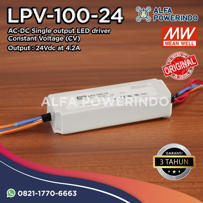 Jual MEAN WELL LPV-100-24 LED MEANWELL DRIVER POWER SUPPLY - Jakarta ...