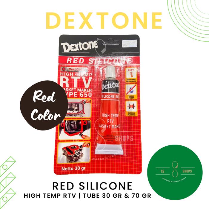 Jual LEM MESIN RTV SILICONE RED DEXTONE 30GR TAHAN PANAS SEALENT GLUE ...