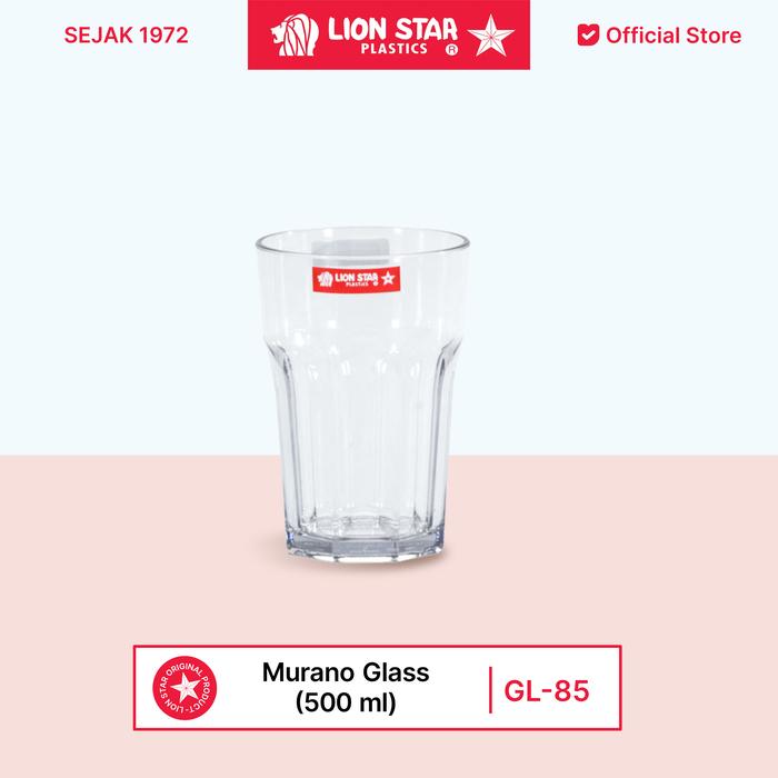 Promo LION STAR Gelas Plastik Murano Glass 500 ml GL-85 - Kab ...
