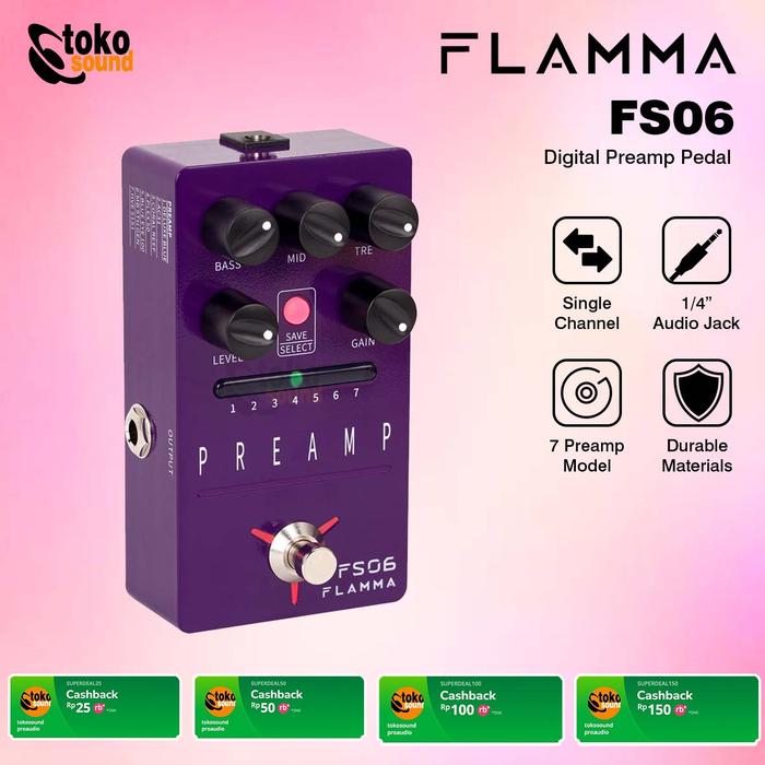 Jual FLAMMA FS06 FS-06 PREAMP Digital Preamp with 7 Different Preamp Models - Jakarta Barat ...