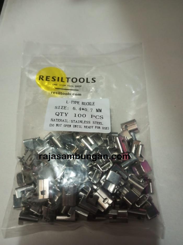 Jual PERPACK Klem Sabuk Plat Stainless 6 mm Pengikat Peti Tali Straps ...