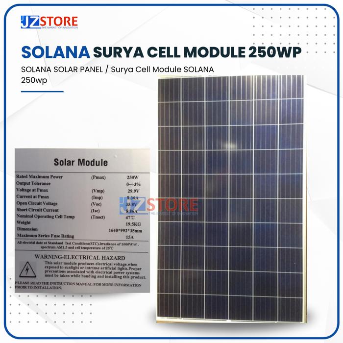 Jual SOLANA SOLAR PANEL / Surya Cell Module SOLANA 250wp - Kota Medan ...