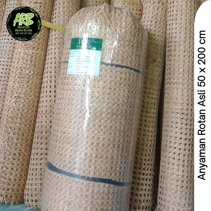 Promo anyaman rotan lembaran webbing / mata ayam / kembang tanjung ...