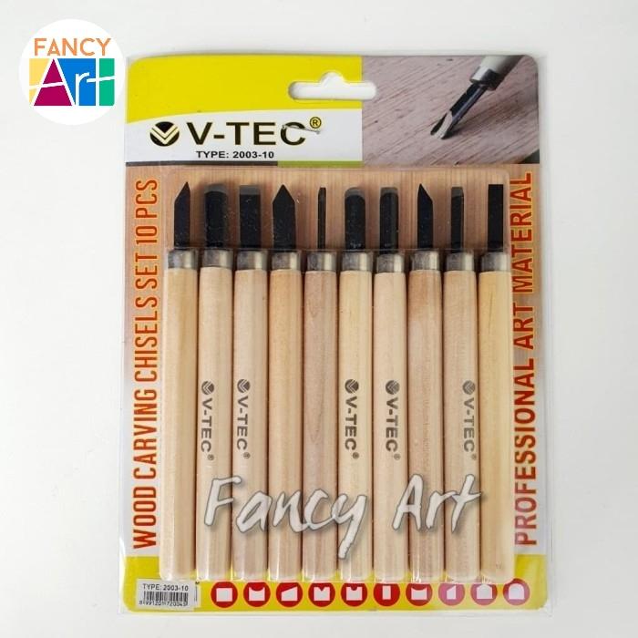 Jual V-TEC Wood Carving Tools set 10 / Alat Pahat Ukir Cukil Kayu ...