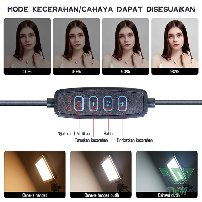 Jual Tnw Lampu Fotografi Lampu Led Video Light Ringlight Live Streaming ...