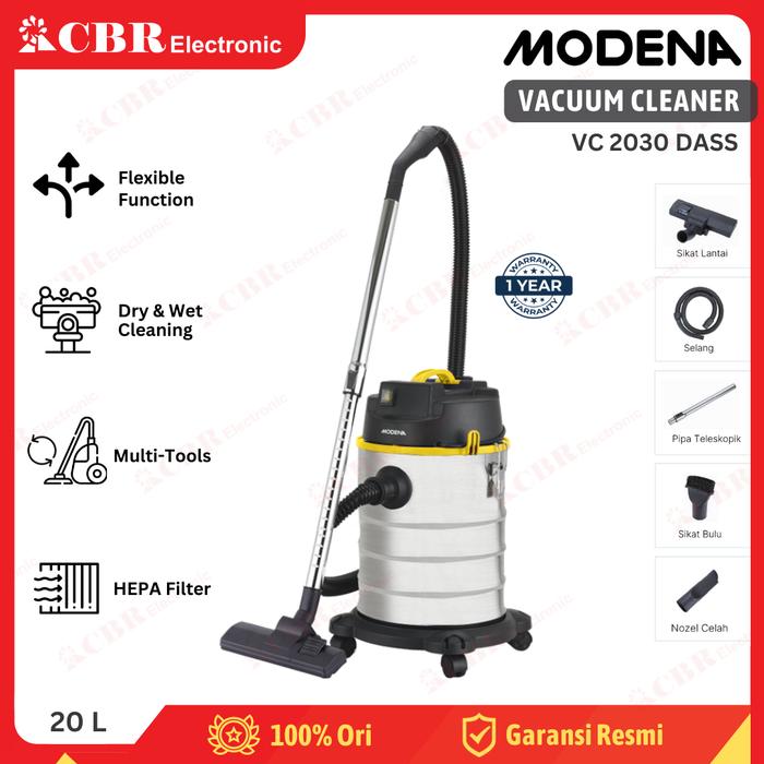 Jual Vacuum Cleaner MODENA VC 2030 DASS [ Heavy Duty 20L / Wet & Dry ] - Kota Batam - CBR ...