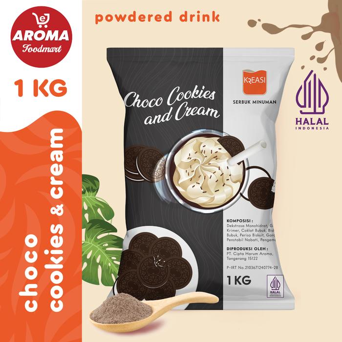 Jual Kreasi Bubuk Choco Cookies Cream 1 KG Minuman Serbuk Coklat Kukis ...