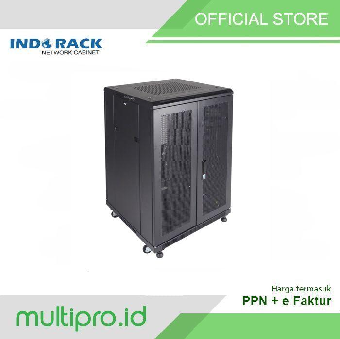 Promo Indorack 20U Close Rack Depth 600mm Perforated Door 19" IR6020P ...