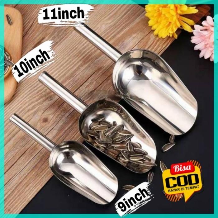 Jual SEB Sekop Sendok Es Batu Berbagai Ukuran Size Stainless Steel ...