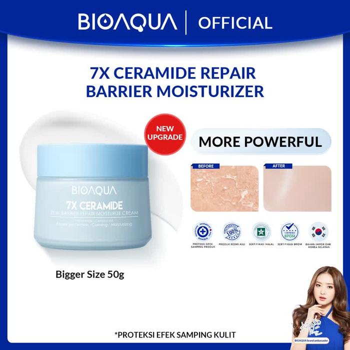 Jual BIOAQUA 7X Ceramide Skin Barrier Repair Moisturize Cream 50g - Kab ...