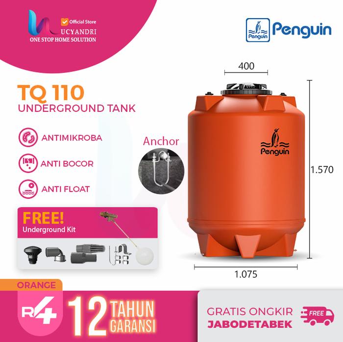 Jual Tangki Air Tanam PENGUIN TQ 110 Vol. 1000 L Tandon Toren Pendam ...