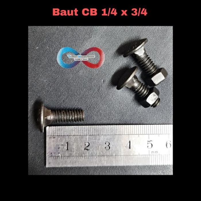 Jual Baut Mur CB 1/4 x 3/4 inch (Baut Payung) - Kab. Tangerang ...