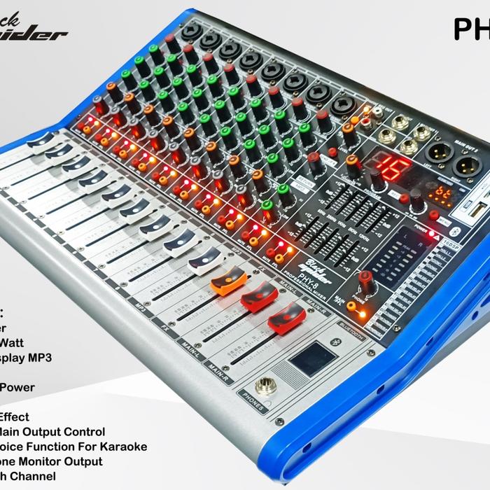 Jual POWER MIXER BLACK SPIDER 8 CHANNEL PHY 8 POWER MIXER BLACKSPIDER ...