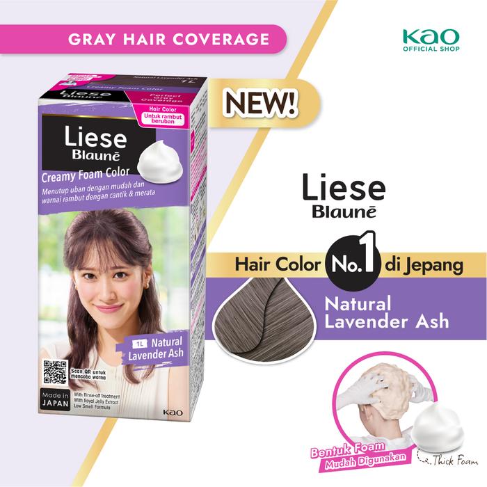 Promo Liese Blaune Bubble Hair Color Foam Lavender Ash 1L - Cat Rambut ...