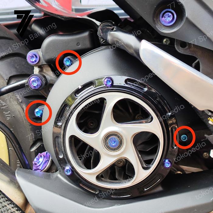 Jual Baut Titanium Tutup Kipas Yamaha Mio M3 Fino Filano Fazzio Freego ...