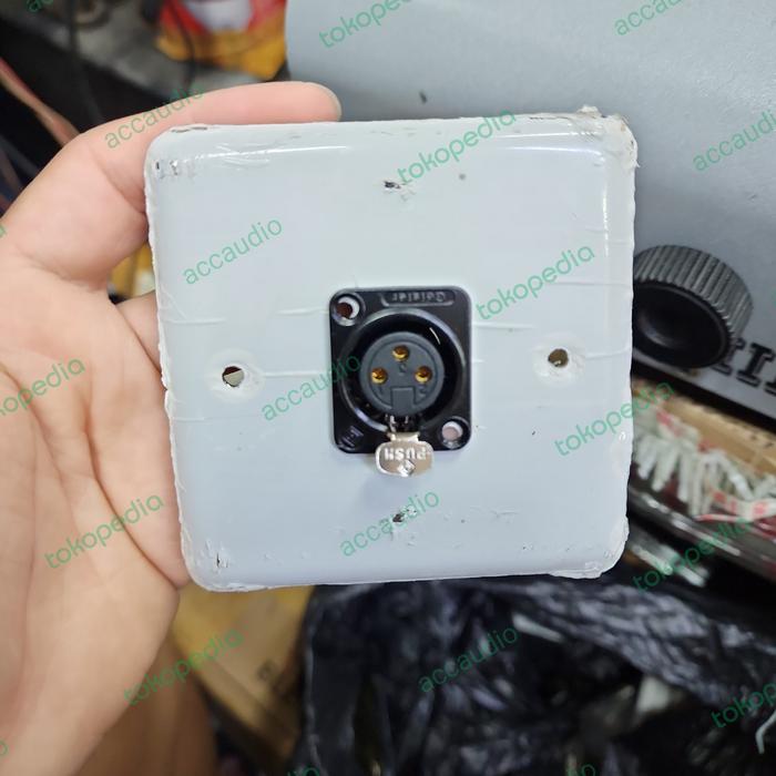 Jual Wall plate XLR female atau plat dinding Canon cewek 1 lubang ...
