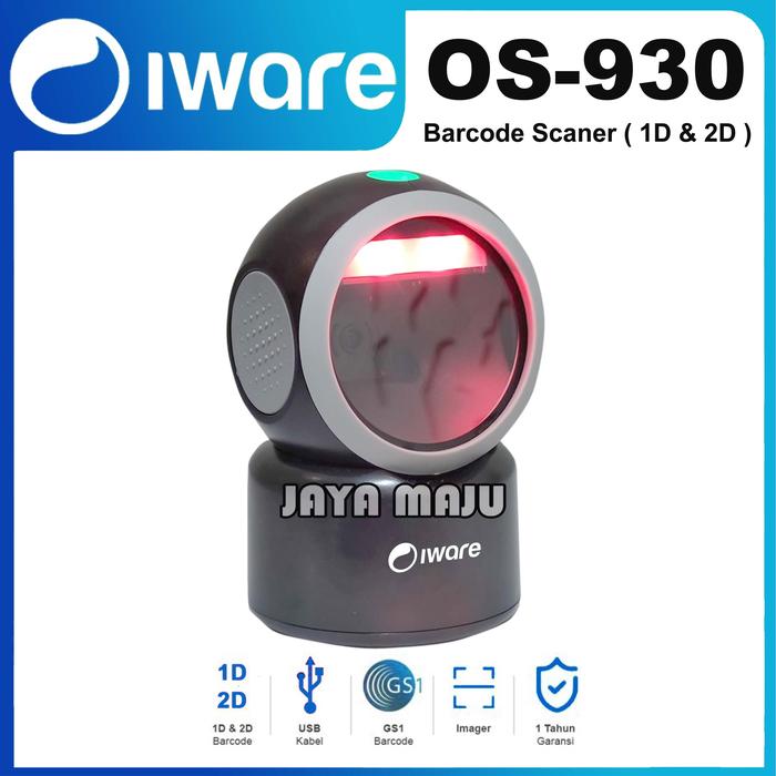 Jual 2D IWARE OS-930 OMNI BARCODE SCANNER IMAGER (QR CODE-E FAKTUR) USB ...