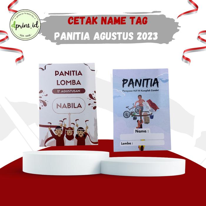Jual Name Tag Panitia Dirgahayu HUT RI 17 Agustus - 8, Hanya Kertas ...