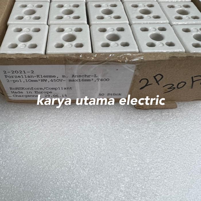 Jual terminal keramik 2p 30a made in europe terminal proslen 2p 30a ...