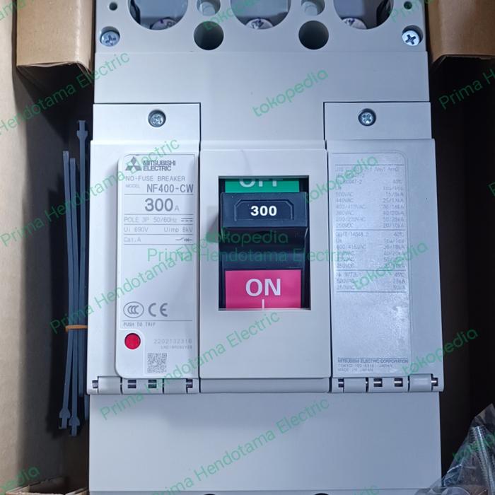 Jual MCCB NFB Breaker Mitsubishi NF400-CW NF400CW 400CW 300A 3P 300A/3P ORI - Kota Medan - Prima ...