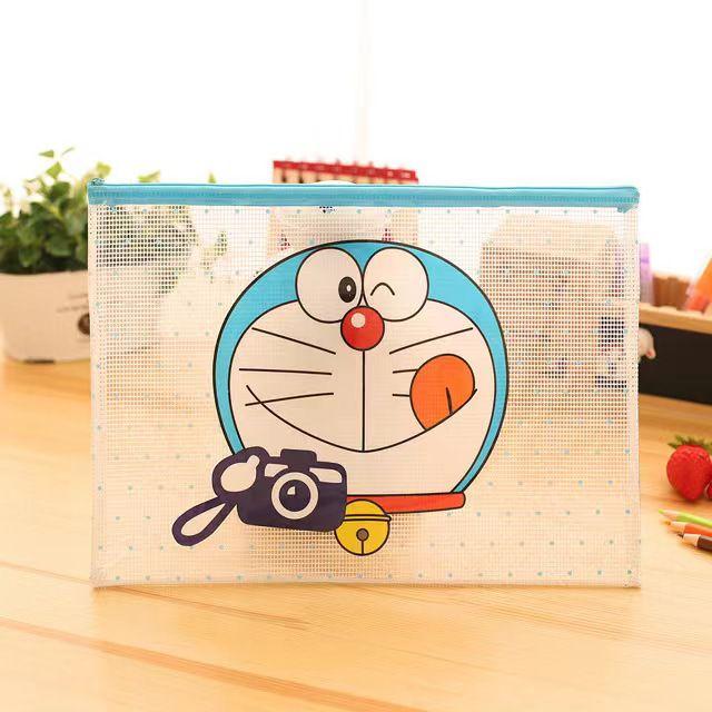Jual AY Map Folder Plastik Mika Bening Jaring Karakter Doraemon A4 ...