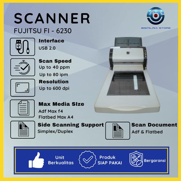 Jual Scanner Folio Fujitsu fi-6230 Kecepatan Scan Hingga 40 Lembar ...