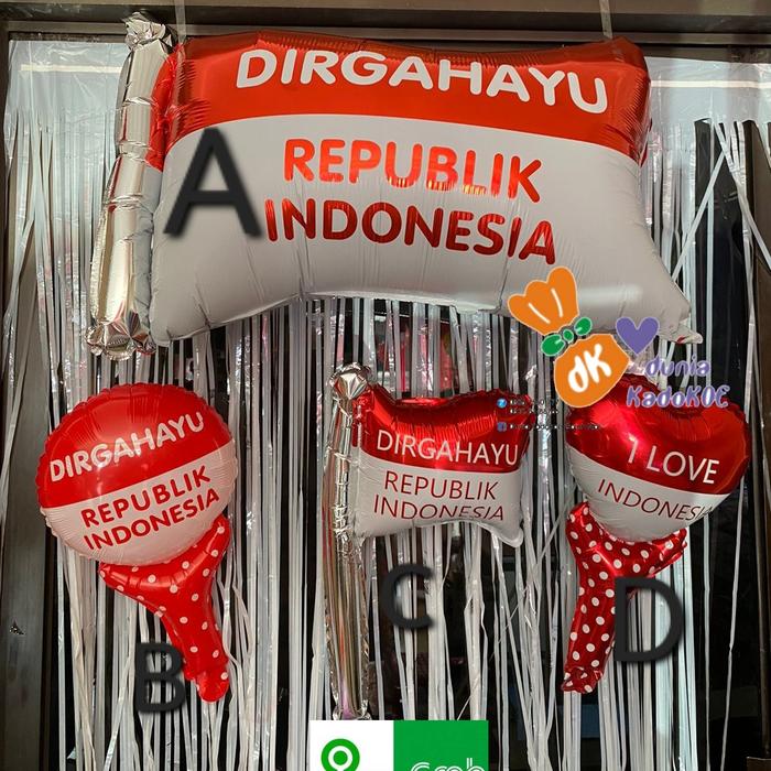 Jual Balon hias bentuk Bendera Merah Putih edisi 17 Agustus - D-stick ...