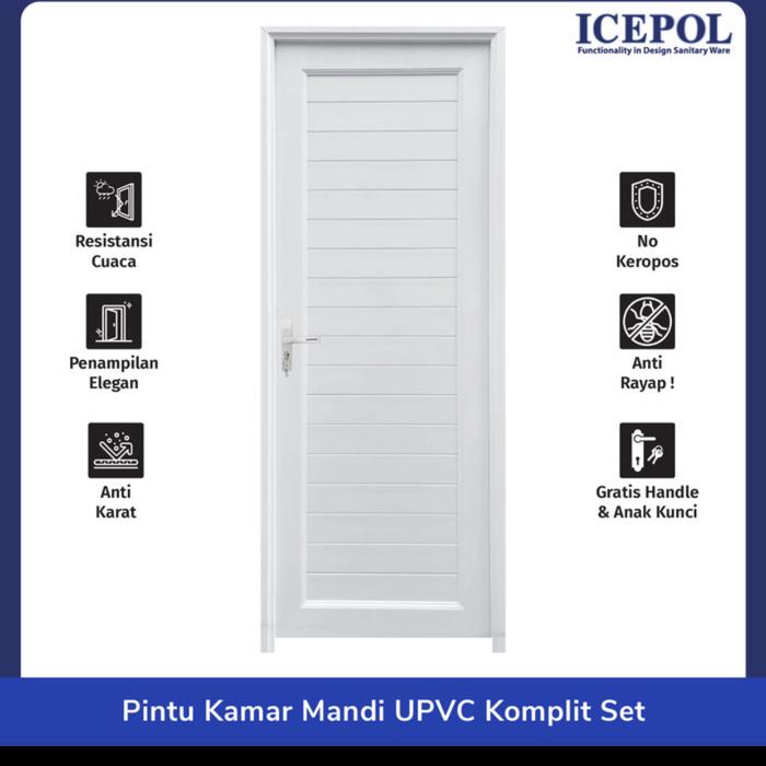 Jual Pintu upvc 80x200 Premium Panel full by Icepool set lengkap Promo ...