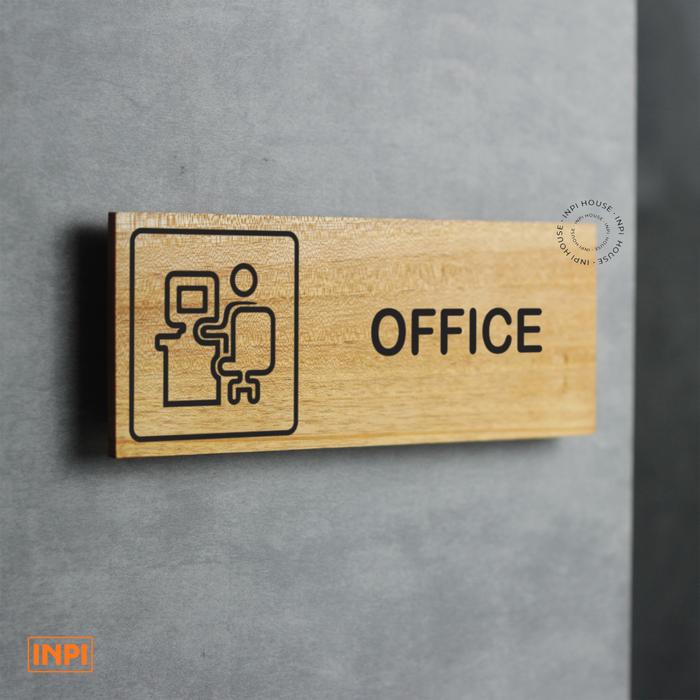 Jual Sign Office Kayu + Stiker Hitam Putih - INPI HOUSE Sticker - Hitam ...