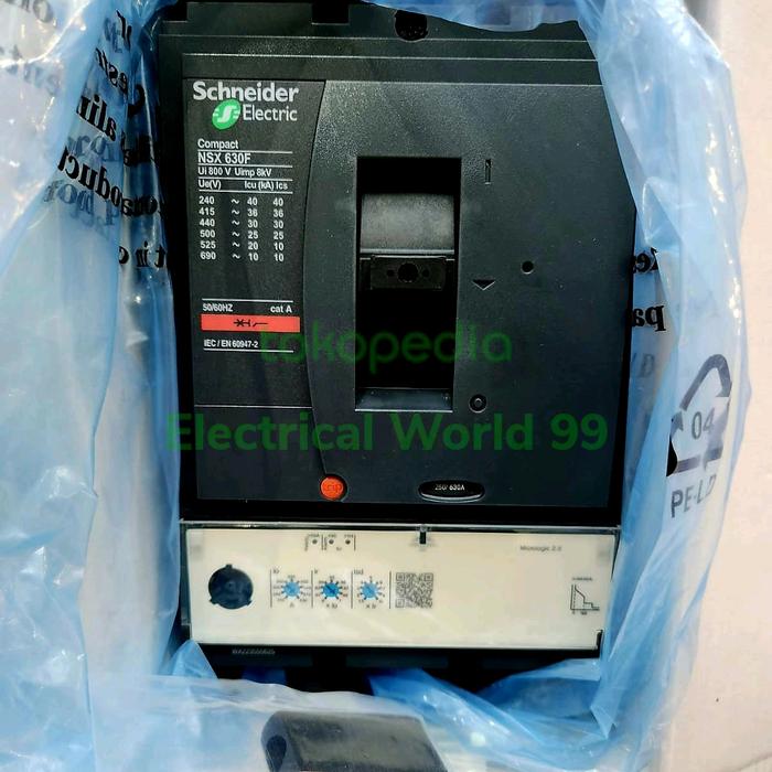 Jual SCHNEIDER MCCB BREAKER NSX630N 3P 630A 50KA LV432893 NEW SCHNEIDER ...
