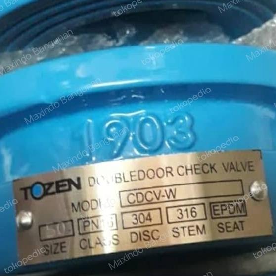 Jual Wafer Check Valve Tozen 6" Inch Double Door Cast Iron DN 150 ...