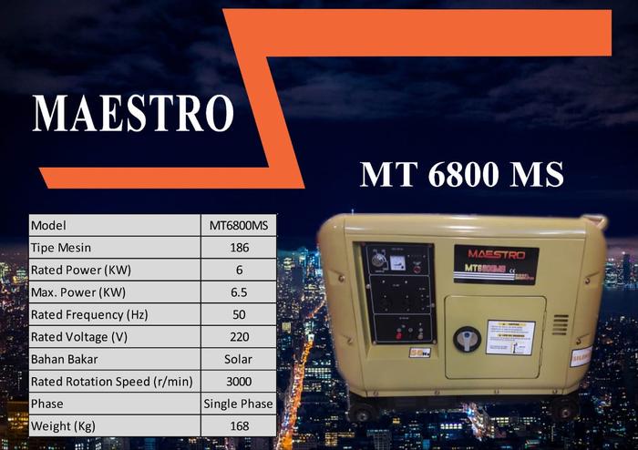 Jual GENSET SILENT MAESTRO DIESEL 5 KVA MURAH 1 PHASE - Jakarta Utara ...