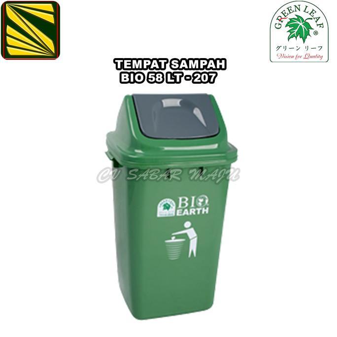 Jual Keranjang Sampah / Tong Sampah / Tempat Sampah Bio 58 Liter Green Leaf - Jakarta Pusat ...