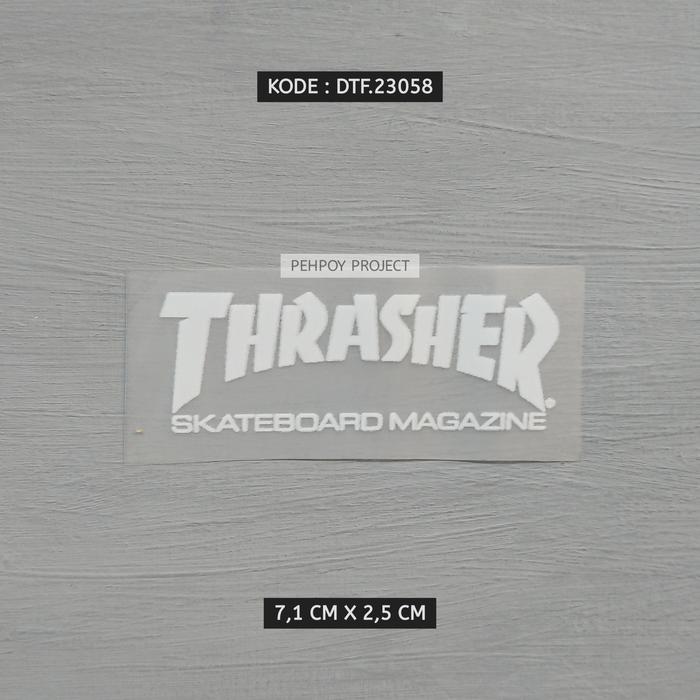 Jual STIKER SABLON DTF SETRIKA SATUAN - THRASHER PUTIH - Kab. Bogor ...