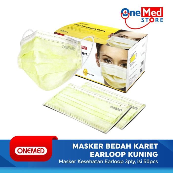 Jual Masker Medis Karet Onemed Earloop Box Isi 50 Pcs - Merah Muda ...
