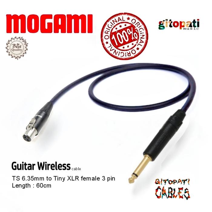 Jual Kabel wireless gitar TS 6.5mm straight to mini XLR female 3 pin ...