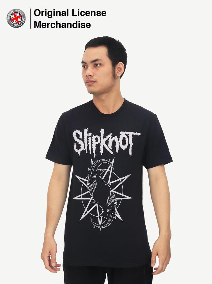 Jual Baju Band SLIPKNOT Official Back Print Gildan Softstyle Goat Star ...