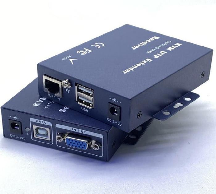 Jual Kvm Vga Extender 100m Full Hd Usb Via Kabel Lan Utpkvm Vga ...