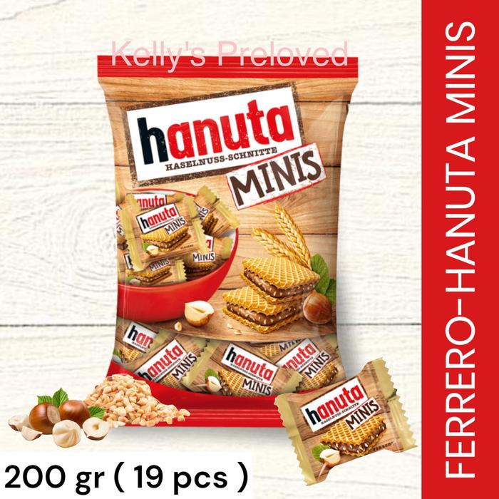 Jual FERRERO HANUTA MINIS 200 GR | BISCUIT CHOCOLATE HAZELNUT WAFER ...