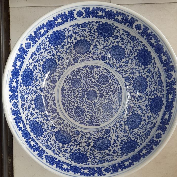 Jual Mangkok kom keramik besar jumbo ukuran Diameter 40cm, Tinggi 17 ...