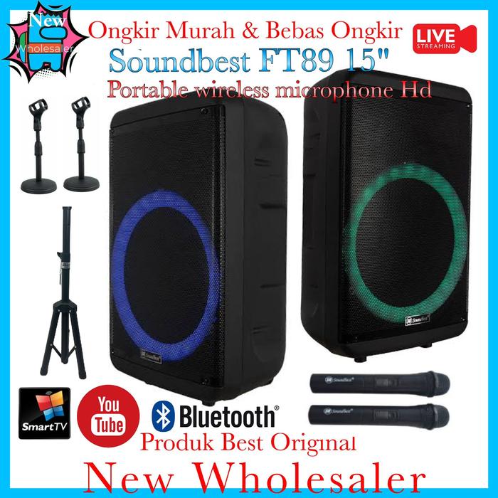 Jual speaker Sound aktif portable 15 inch Soundbest FT89 Original resmi - Jakarta Barat - New ...