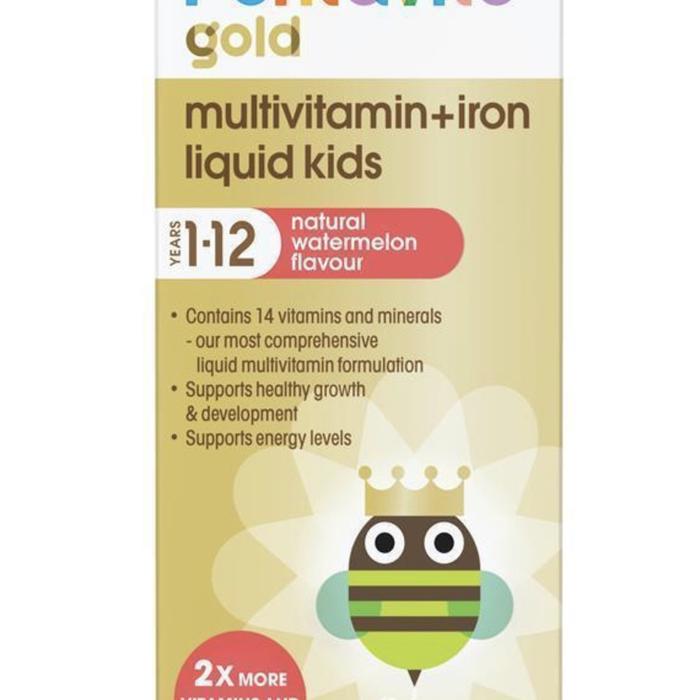 Jual Pentavite Gold Multivitamin + Iron Liquid for Kids 200ml - Kota ...