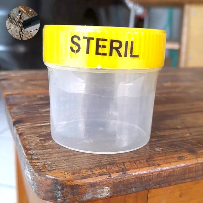 Jual Pot Dahak/Pot Urine Steril Tutup Kuning Bersegel dan Berskala ...