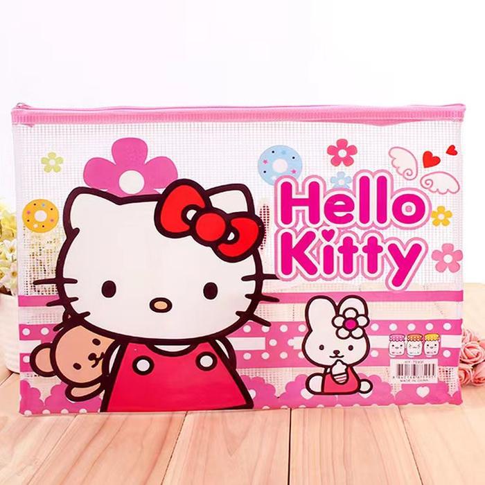 Jual AY Map Folder Plastik Mika Bening Jaring Karakter Hello Kitty A4 ...