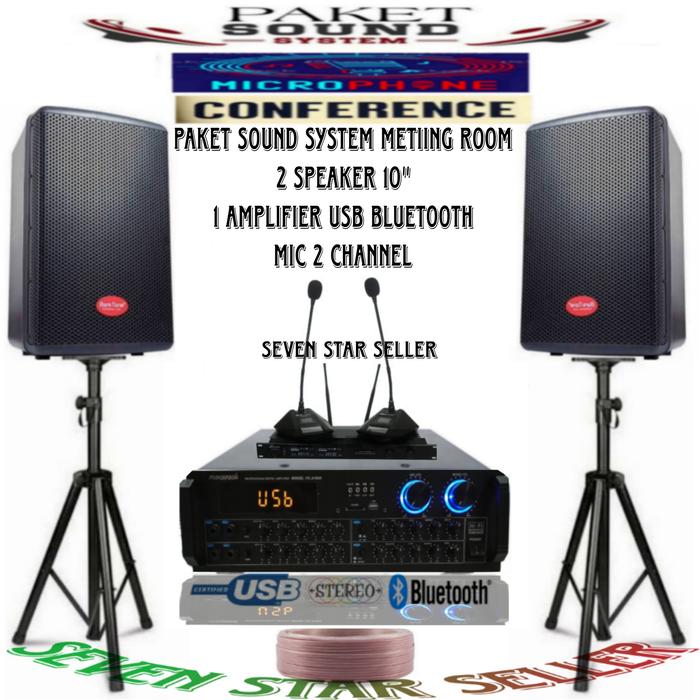Jual Paket Sound System 2 Mic Conference Wireless Ruang Rapat/Ruang ...