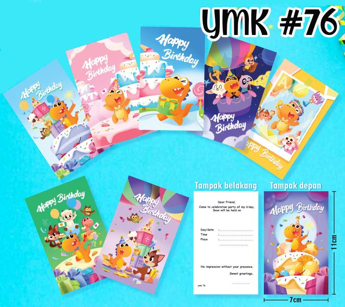 Jual Kartu Undangan Ulang Tahun Anak| YMK 76 (1 Pack 25 Pcs) - Jakarta Barat - Levin Baking ...