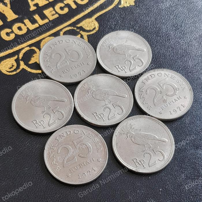 Jual Koleksi Uang Koin Kuno 25 Rupiah Burung Tahun 1971 - Bagus - Kab. Sleman - Garuda ...