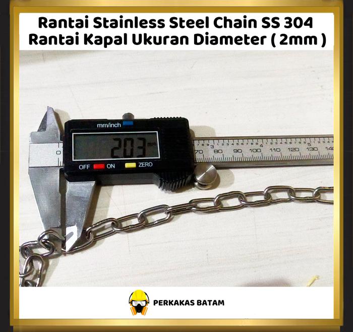 Jual Stainless Steel Chain Rantai Stainless 2mm Rantai kapal Rantai 2mm ...