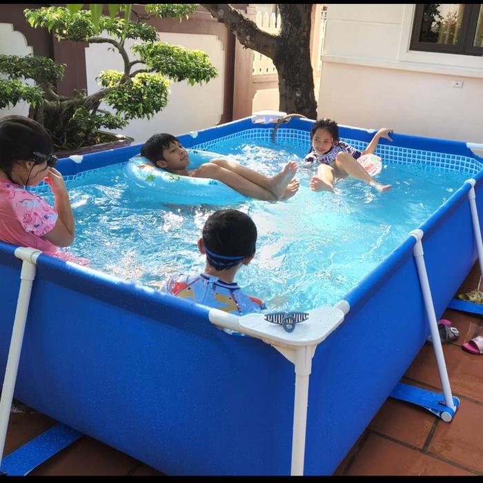 Jual Kolam Renang Keluarga Rectangular Frame Pool 2.6m INTEX 28271 ...