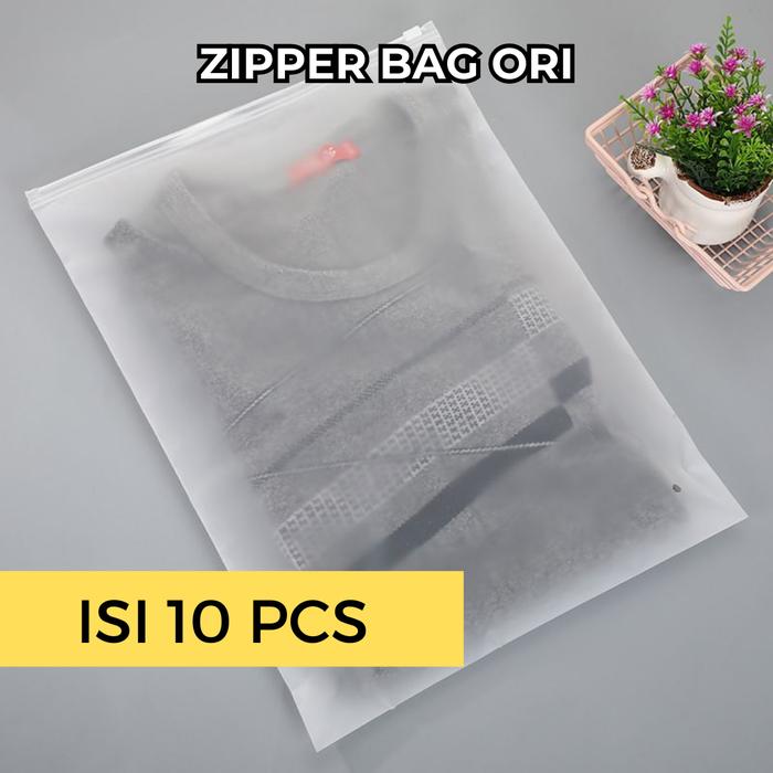 Jual Zipper bag / tas ziplock MATTE/ doff premium tebal ori PE isi 10 ...